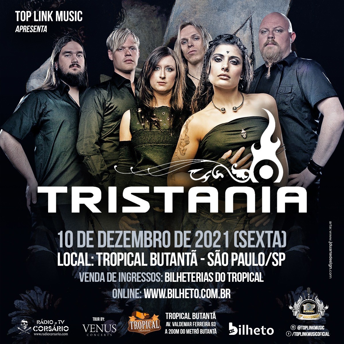Banda norueguesa Tristania confirma show em São Paulo – RocknLouder